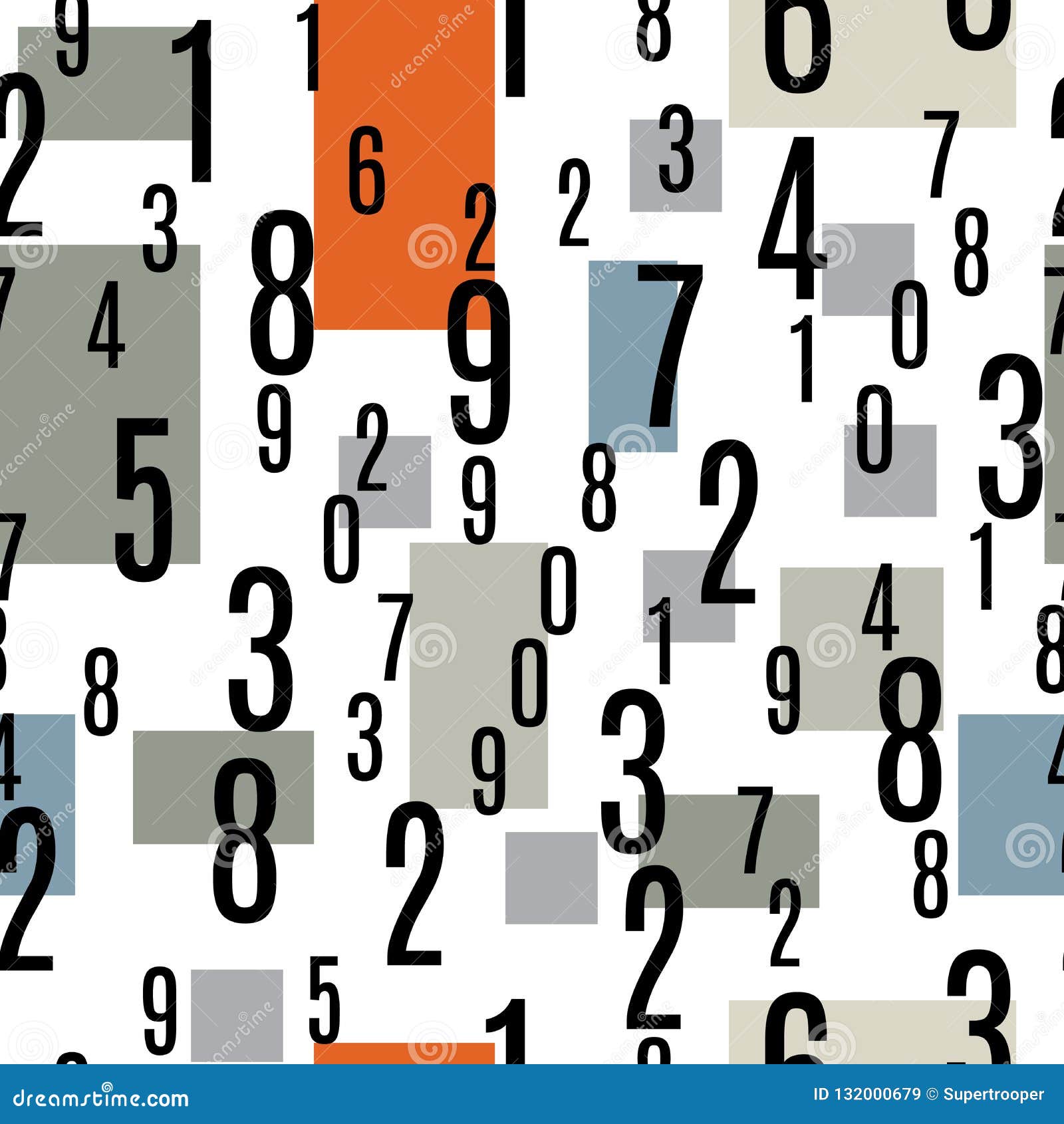 Seamless Pattern With The Numbers Stock Vector Illustration Of Learn Elementary 132000679