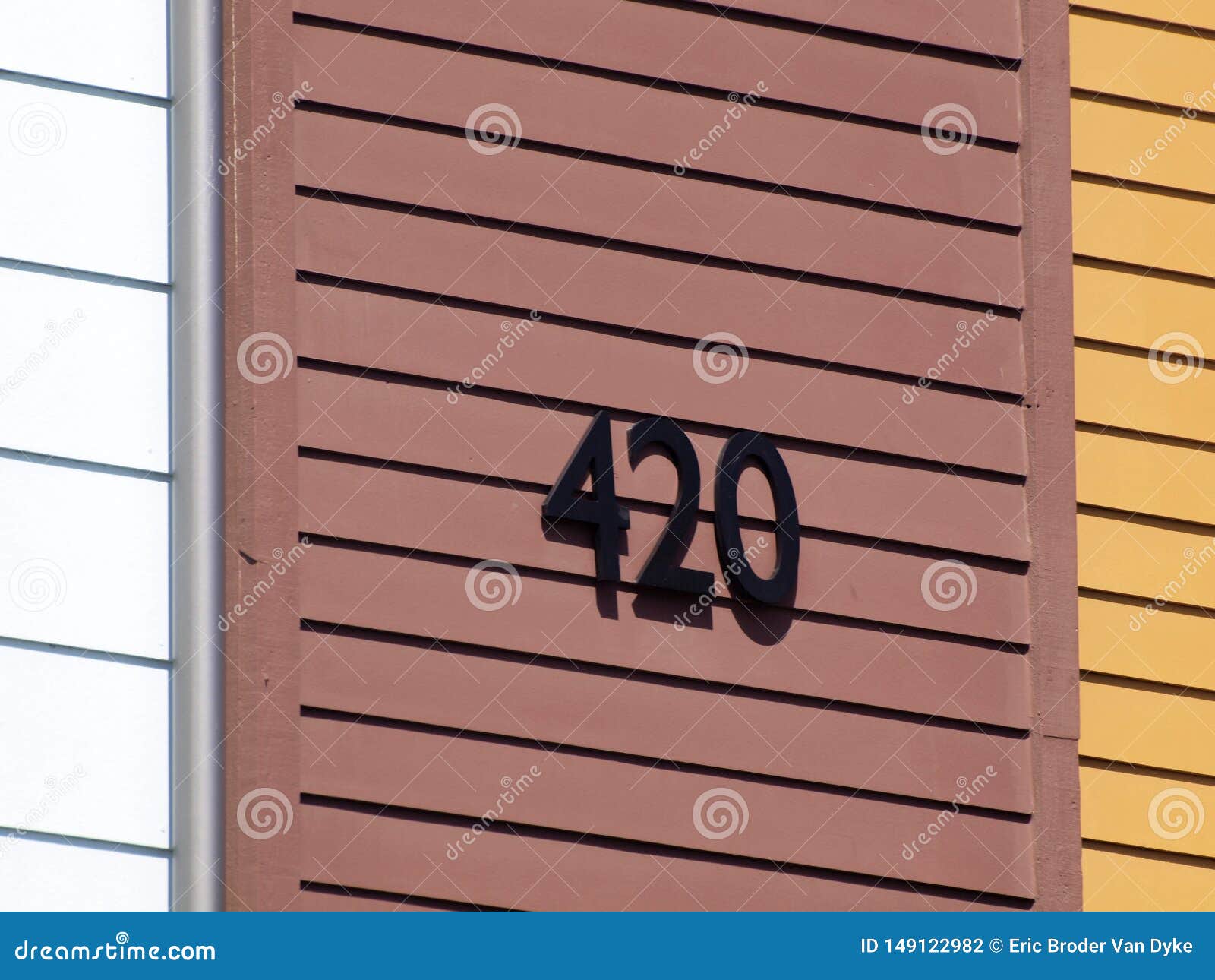 420 Numbers on Side of Building Stock Photo - Image of four, business ...