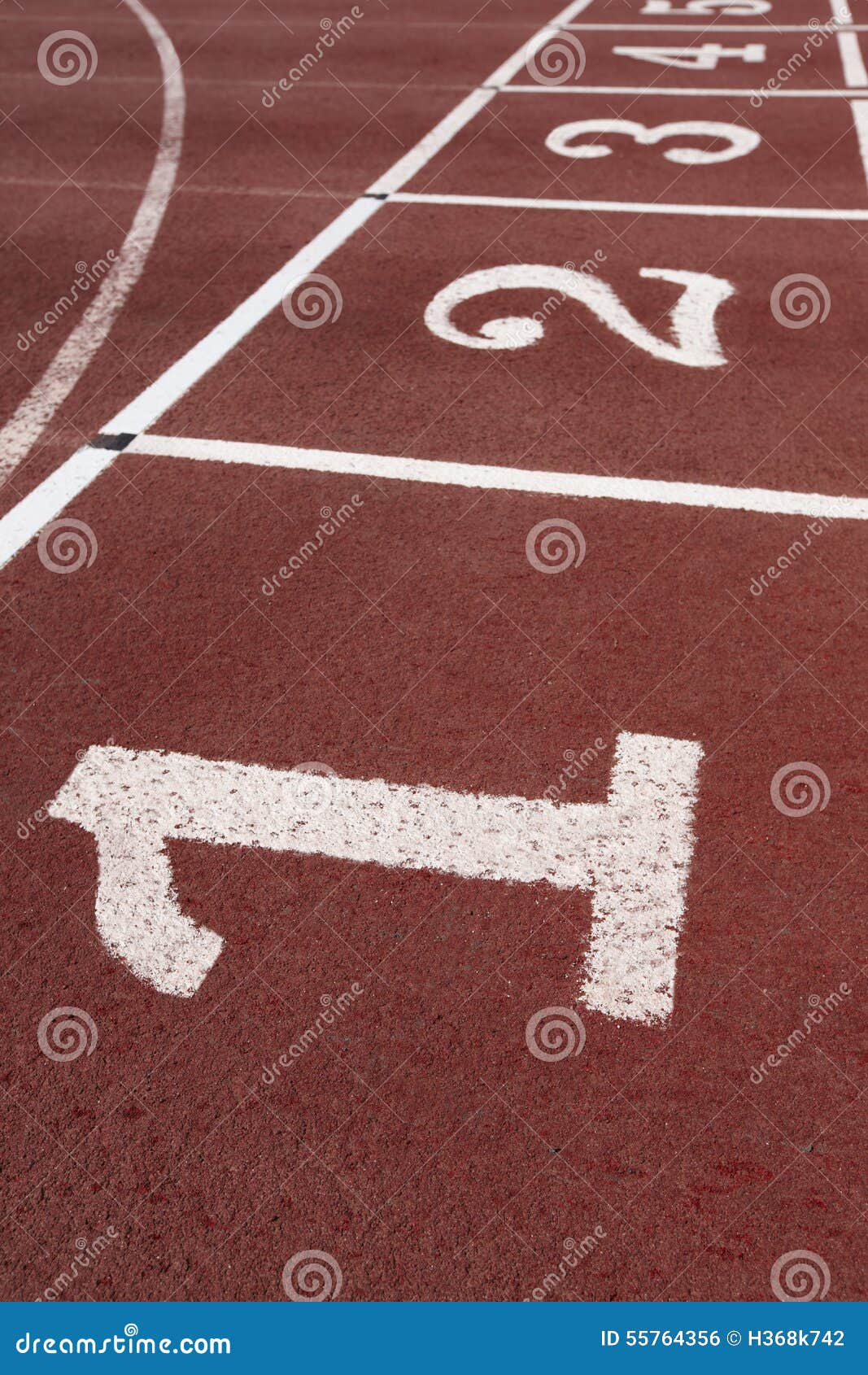 Numbers Signpost in an Athletic Running Track Stock Photo - Image of ...
