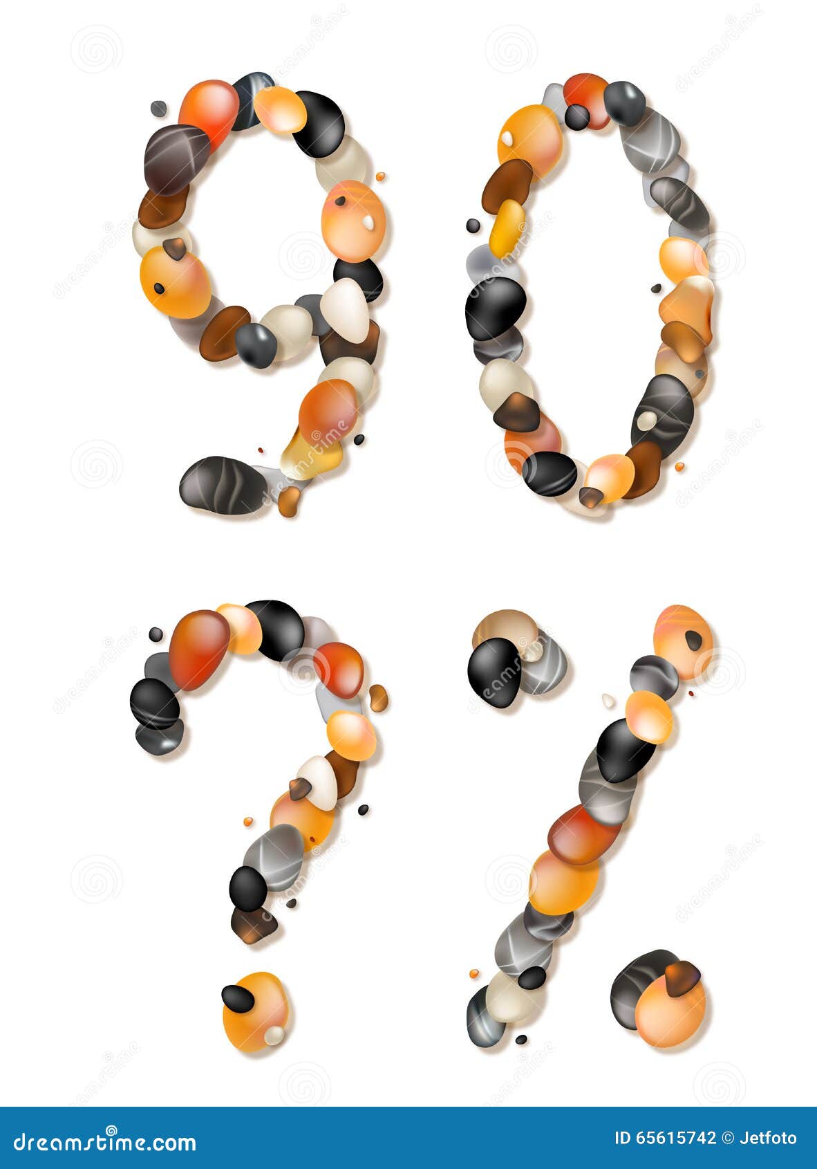 Pebble Numbers And Math Symbols Web Icons Stock Image | CartoonDealer ...