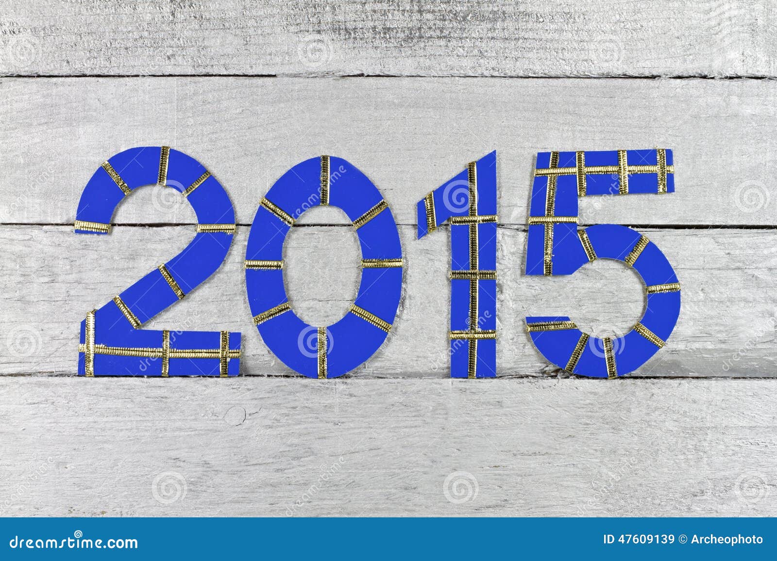 2015 Numbers on Silver Painted Clapboard Stock Image - Image of numbers ...