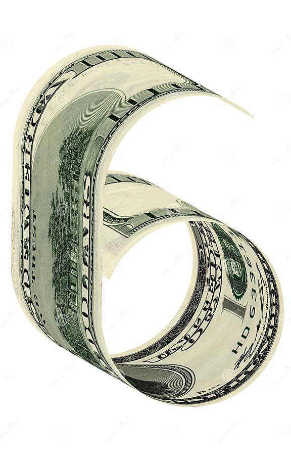 Numbers six dollars stock photo. Image of year, wealth - 82367396