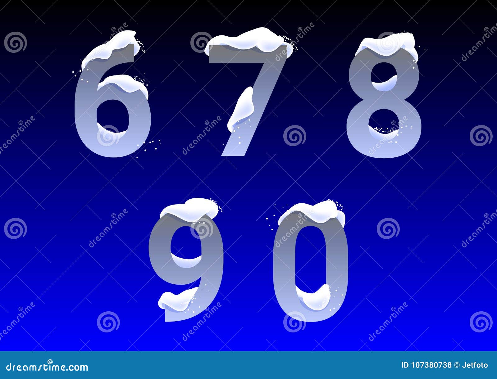 Set Of Snow Caps And Snowdrifts Different Shapes Vector Illustration ...