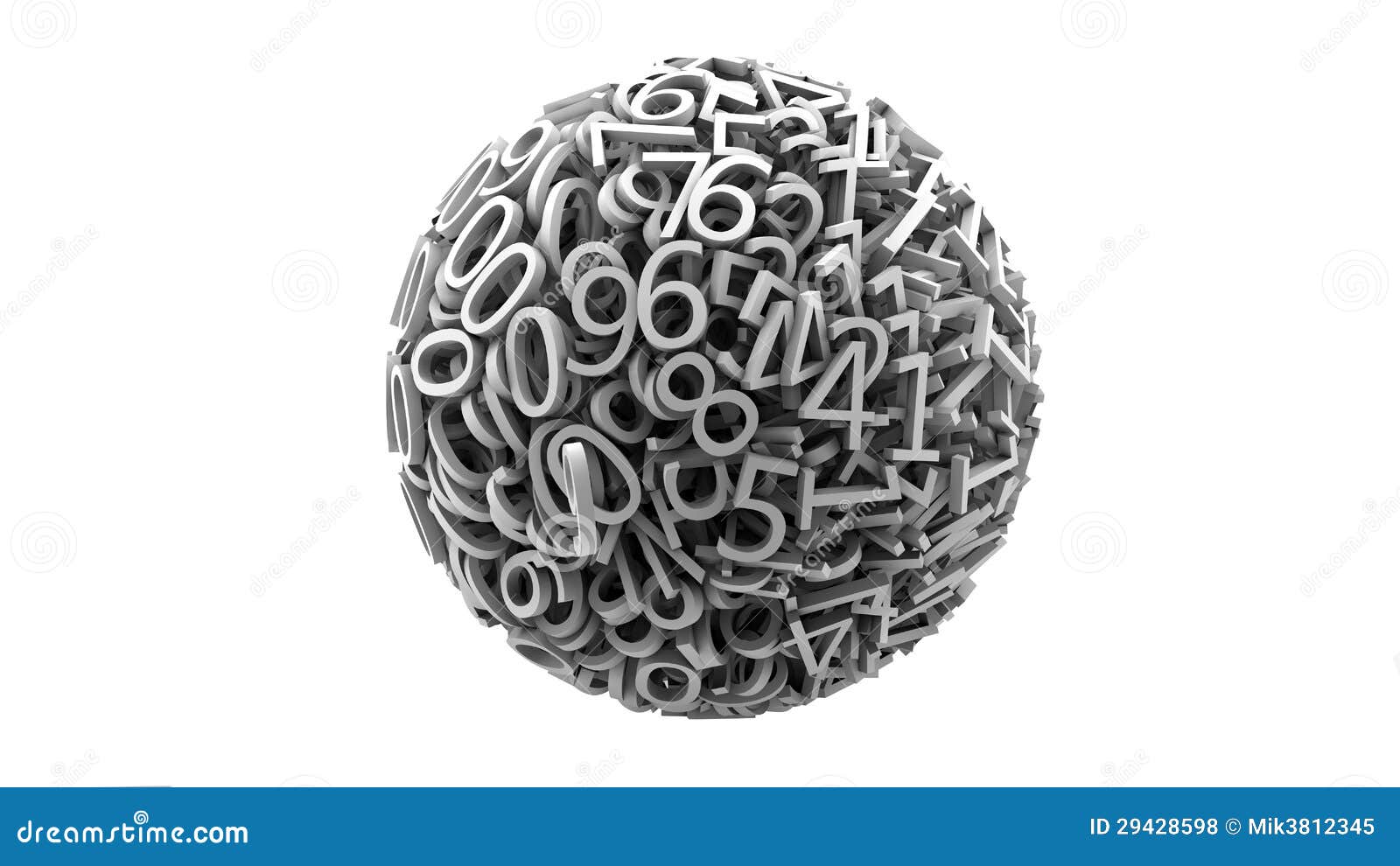 Numbers sphere stock illustration. Illustration of problems - 29428598