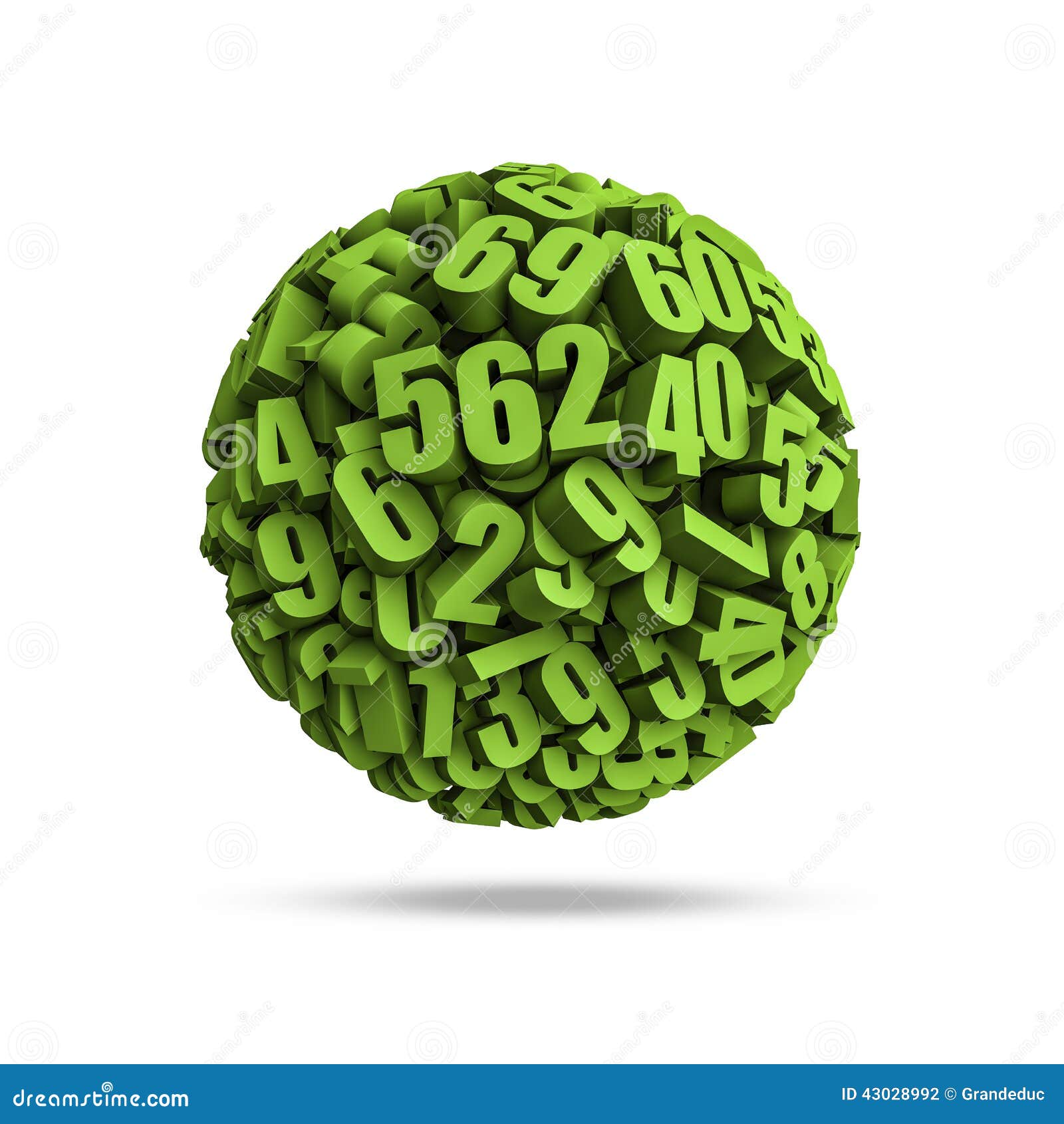 Numbers sphere stock illustration. Illustration of learning - 43028992