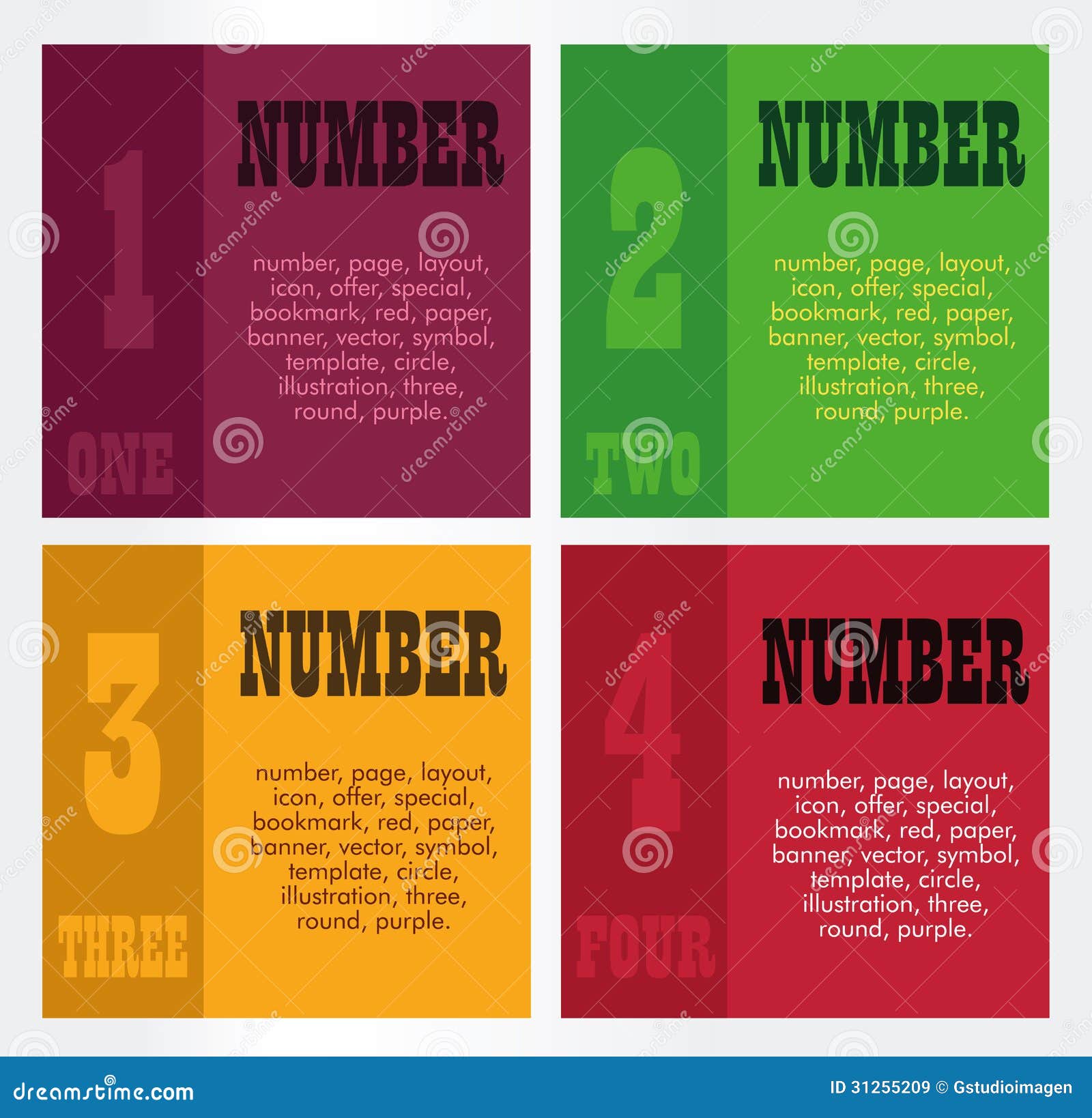 Numbers square stock vector. Illustration of info, indicator - 31255209