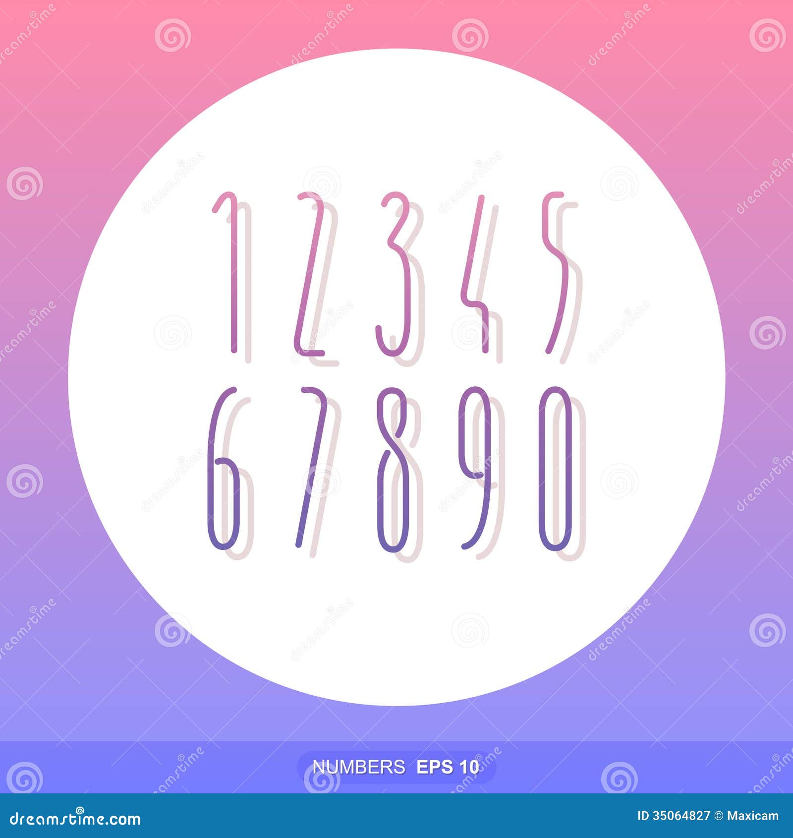 Numbers stock vector. Illustration of funky, decoration - 35064827