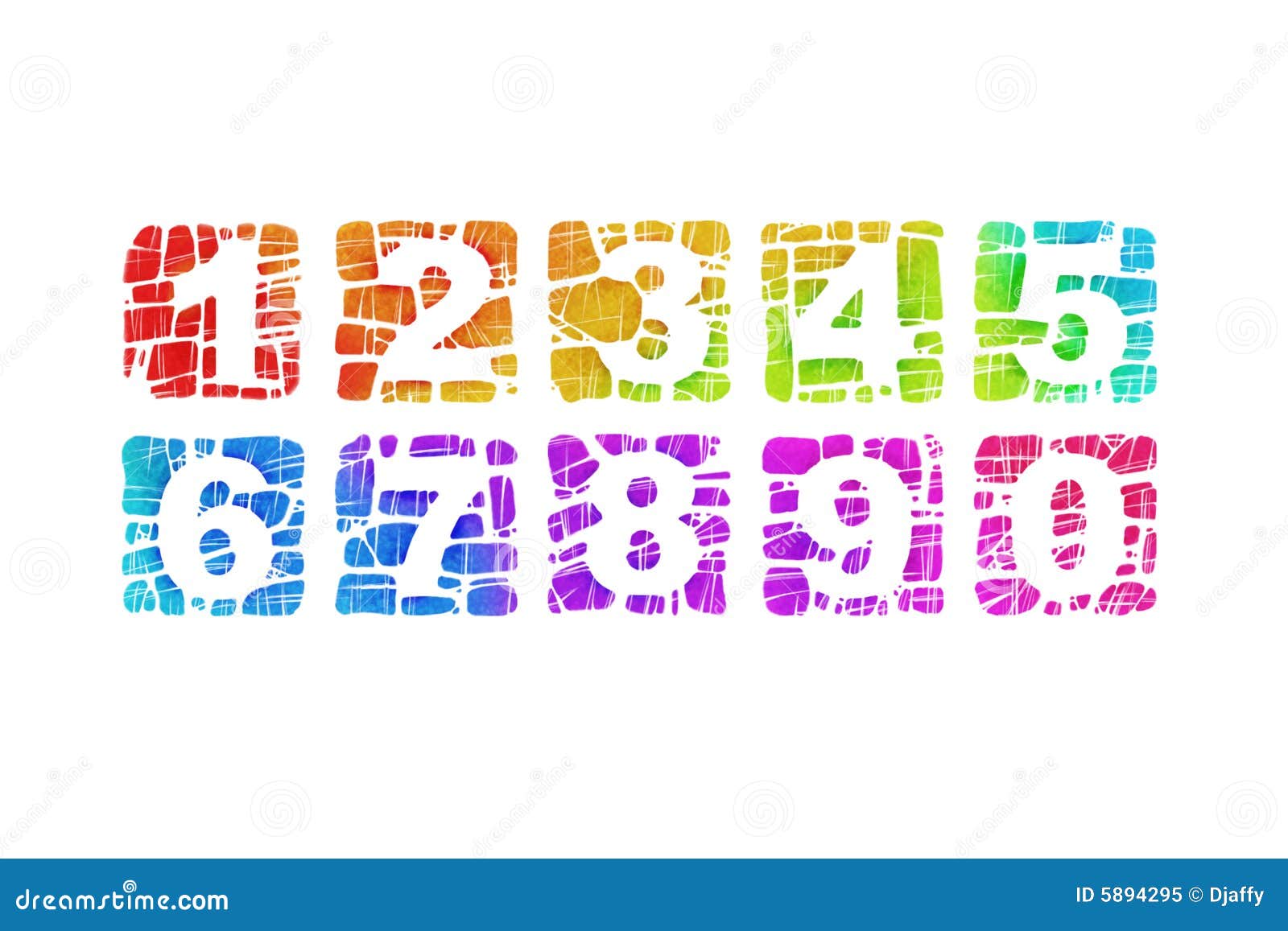 Numbers_in_squares stock illustration. Illustration of counting - 5894295