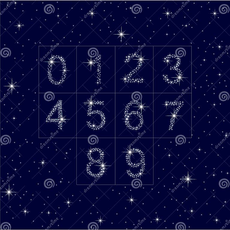 The numbers of stars stock vector. Illustration of five - 28962515
