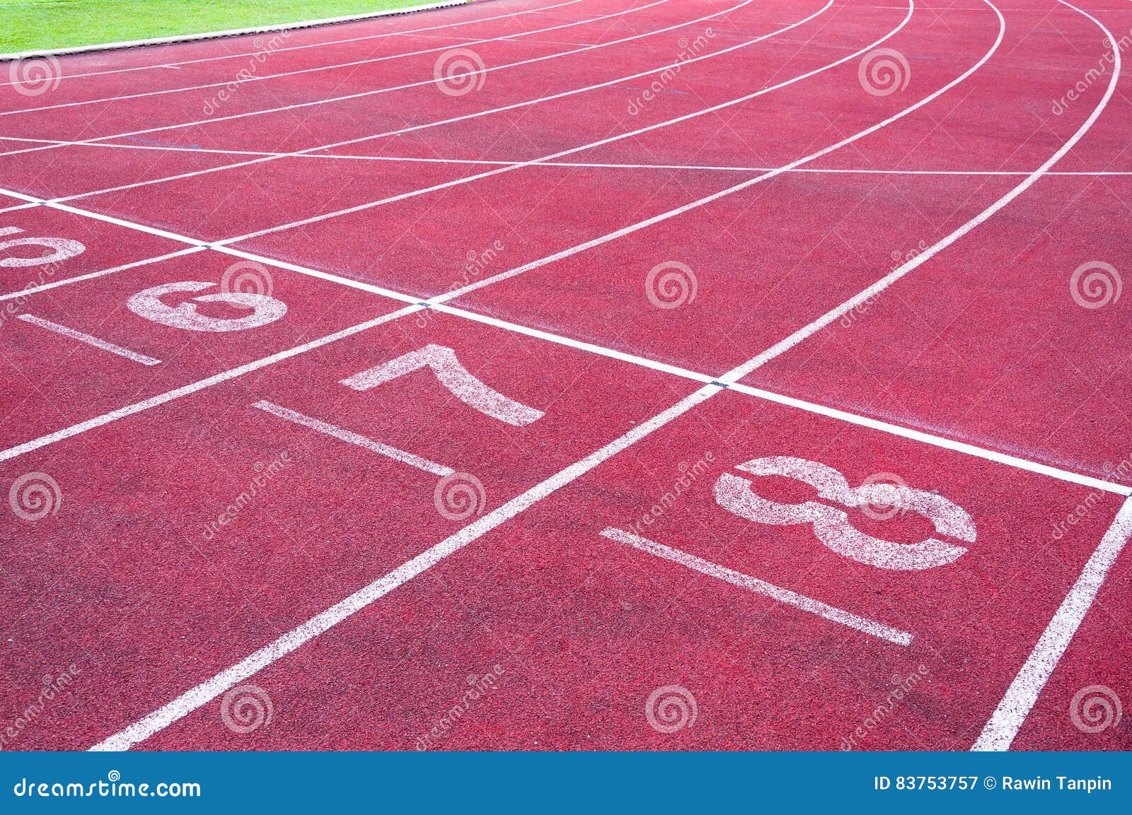Numbers Starting Point on Red Running Track,running Track and Green ... Numbers Starting Point on Red Running Track,running Track and Green ...