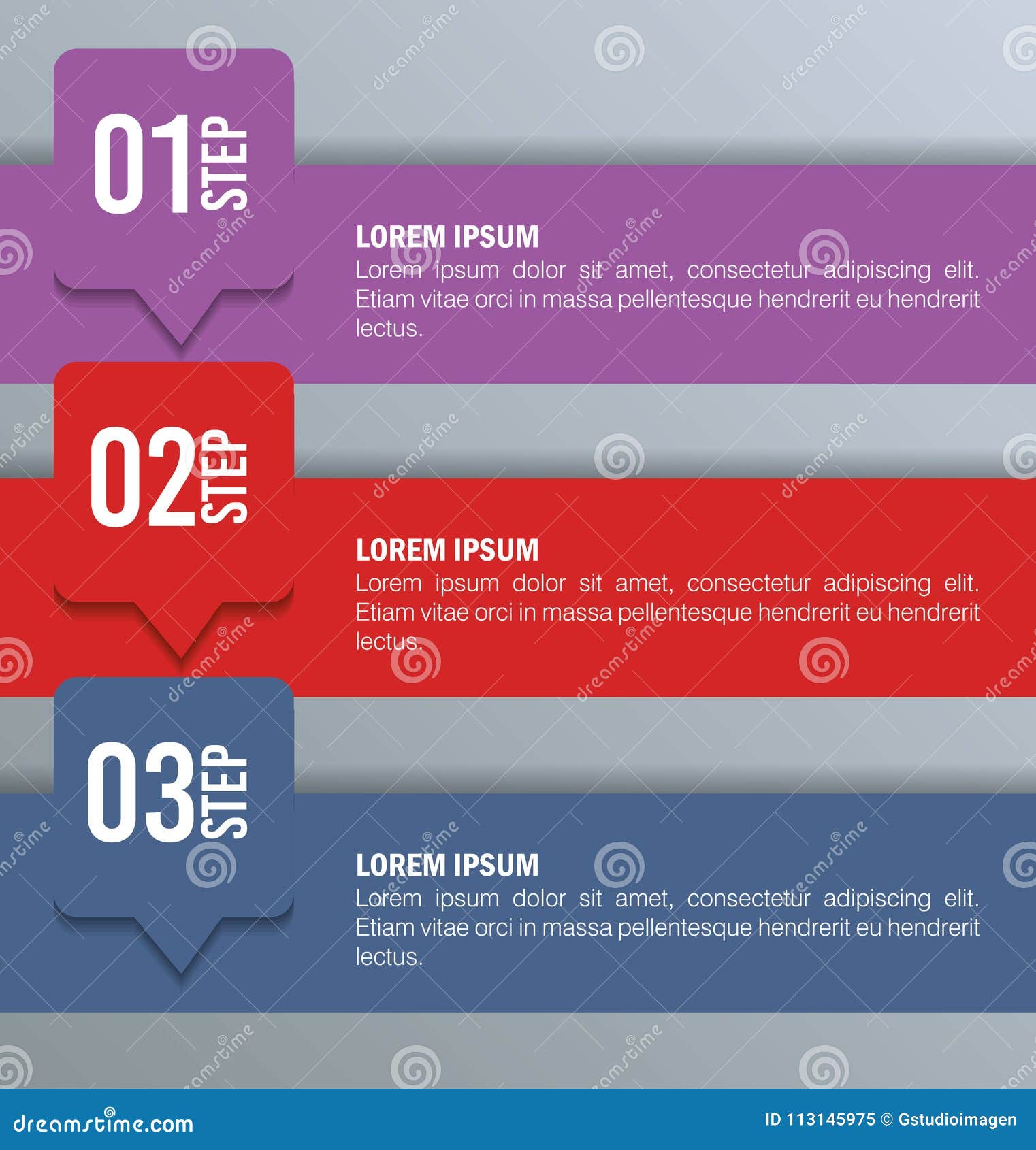 Numbers and Steps Infographic Template Stock Vector - Illustration of ...