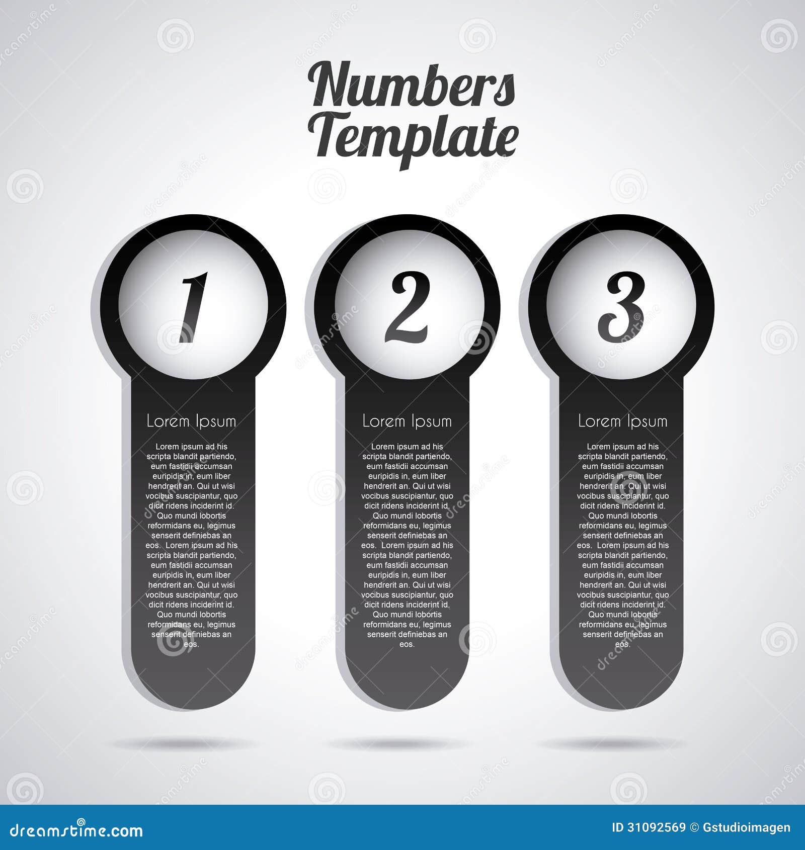 Numbers template stock vector. Illustration of sticker - 31092569