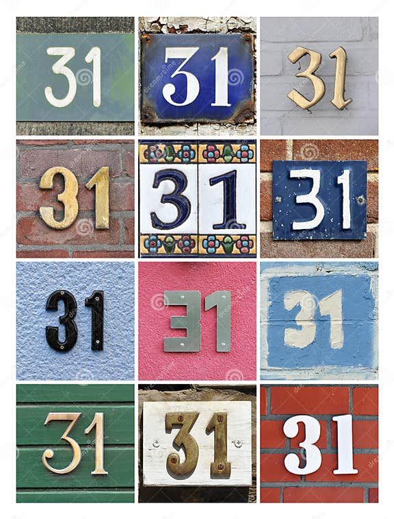 Numbers Thirty-one stock photo. Image of symbol, birthday - 27948316