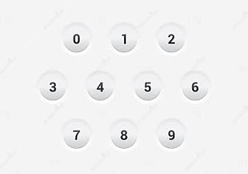 Numbers UI Buttons stock vector. Illustration of interface - 198330516