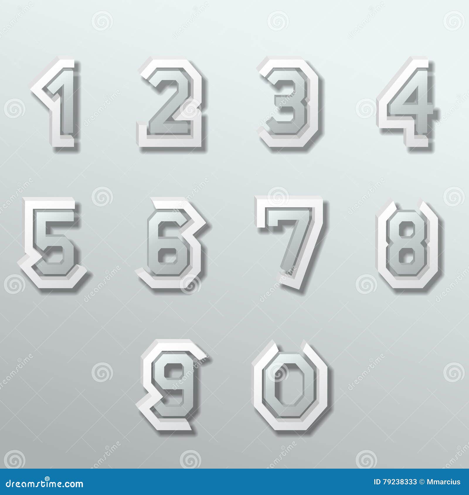 Numbers stock vector. Illustration of eps10, modern, logo - 79238333