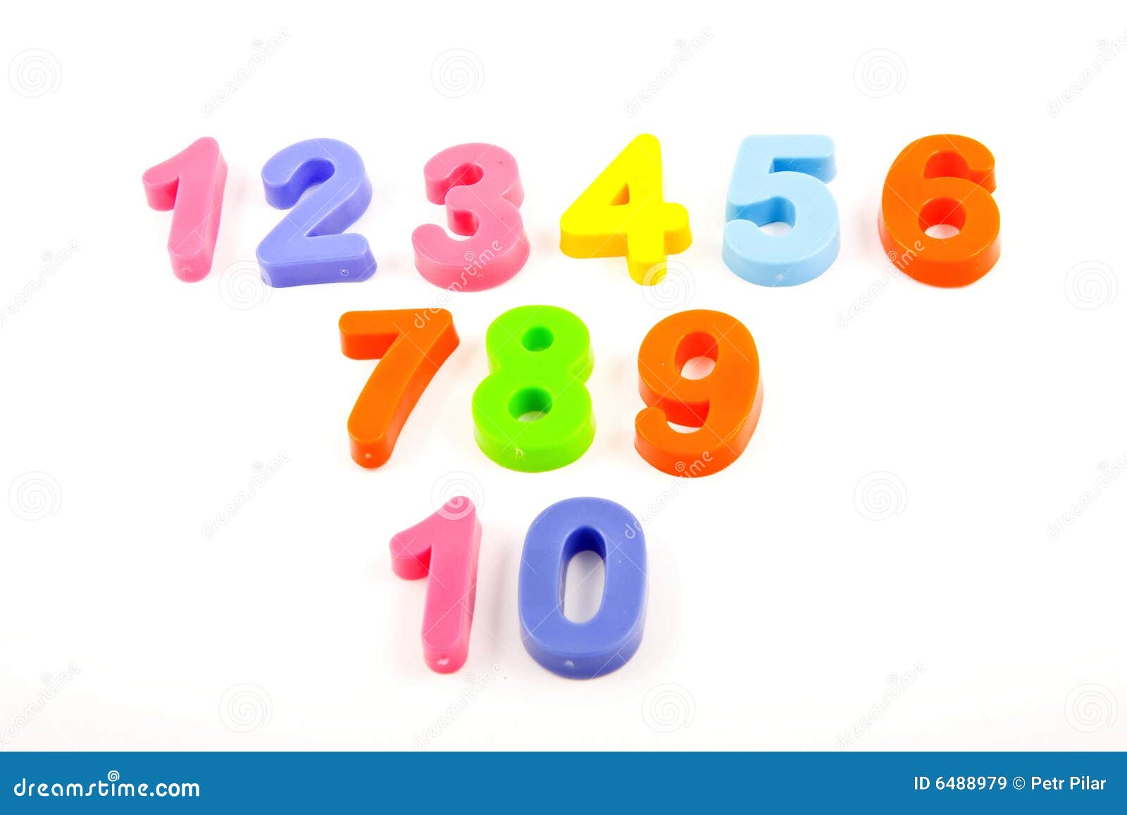 Numbers on White Background Stock Image - Image of school, concept: 6488979