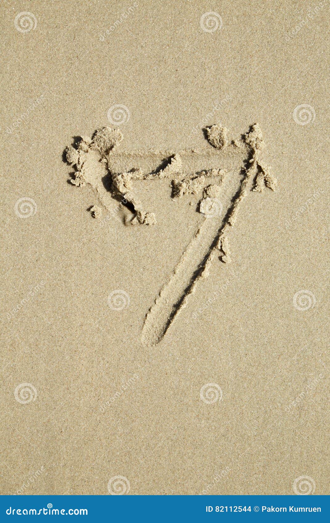 Numbers Written on the Sand Stock Photo - Image of figure, handwriting ...