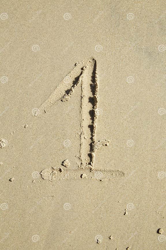 Numbers Written on the Sand Stock Image - Image of language, concept ...