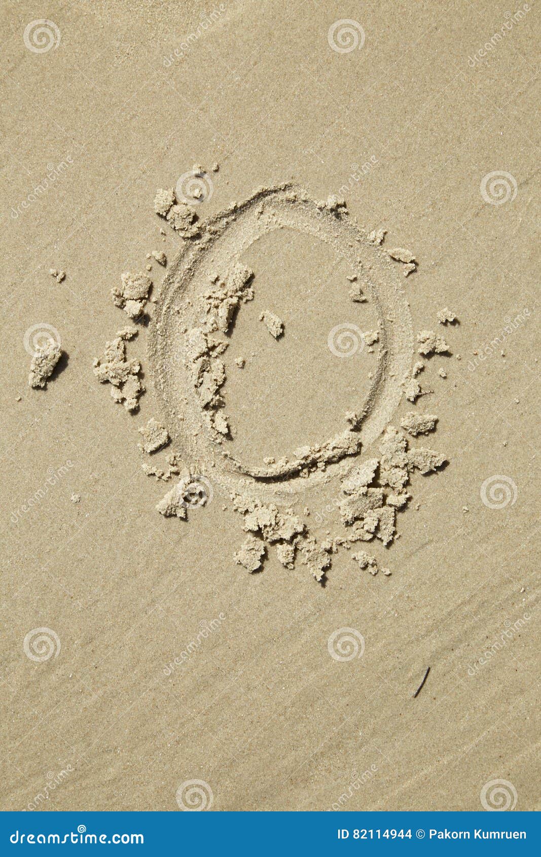 Numbers Written on the Sand Stock Photo - Image of basic, english: 82114944