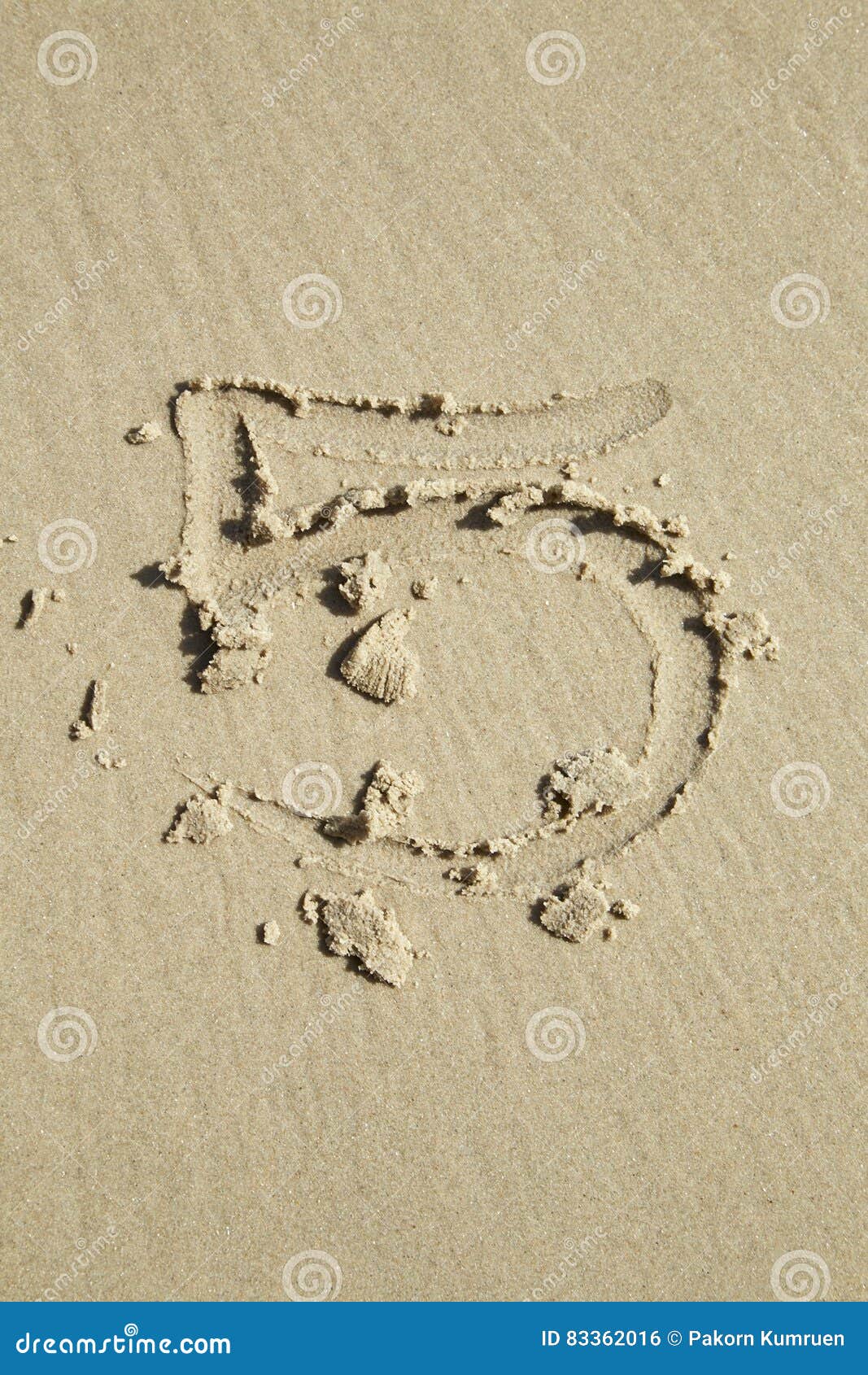 Numbers Written on the Sand Stock Photo - Image of english, calendar ...
