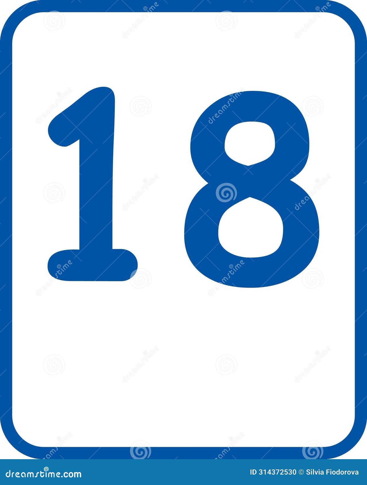 18 Flashcard Numbers for Kids, Learn To Count Stock Illustration ...