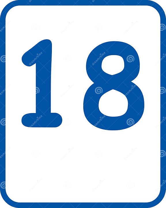 18 Flashcard Numbers for Kids, Learn To Count Stock Illustration ...