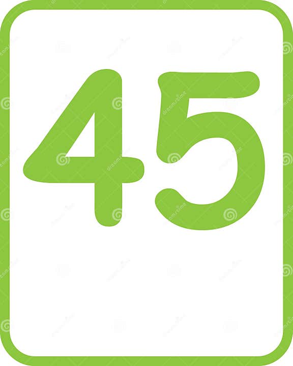 45 Flashcard Numbers for Kids, Learn To Count Stock Illustration ...