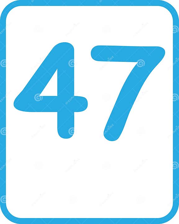 47 Flashcard Numbers for Kids, Learn To Count Stock Illustration ...
