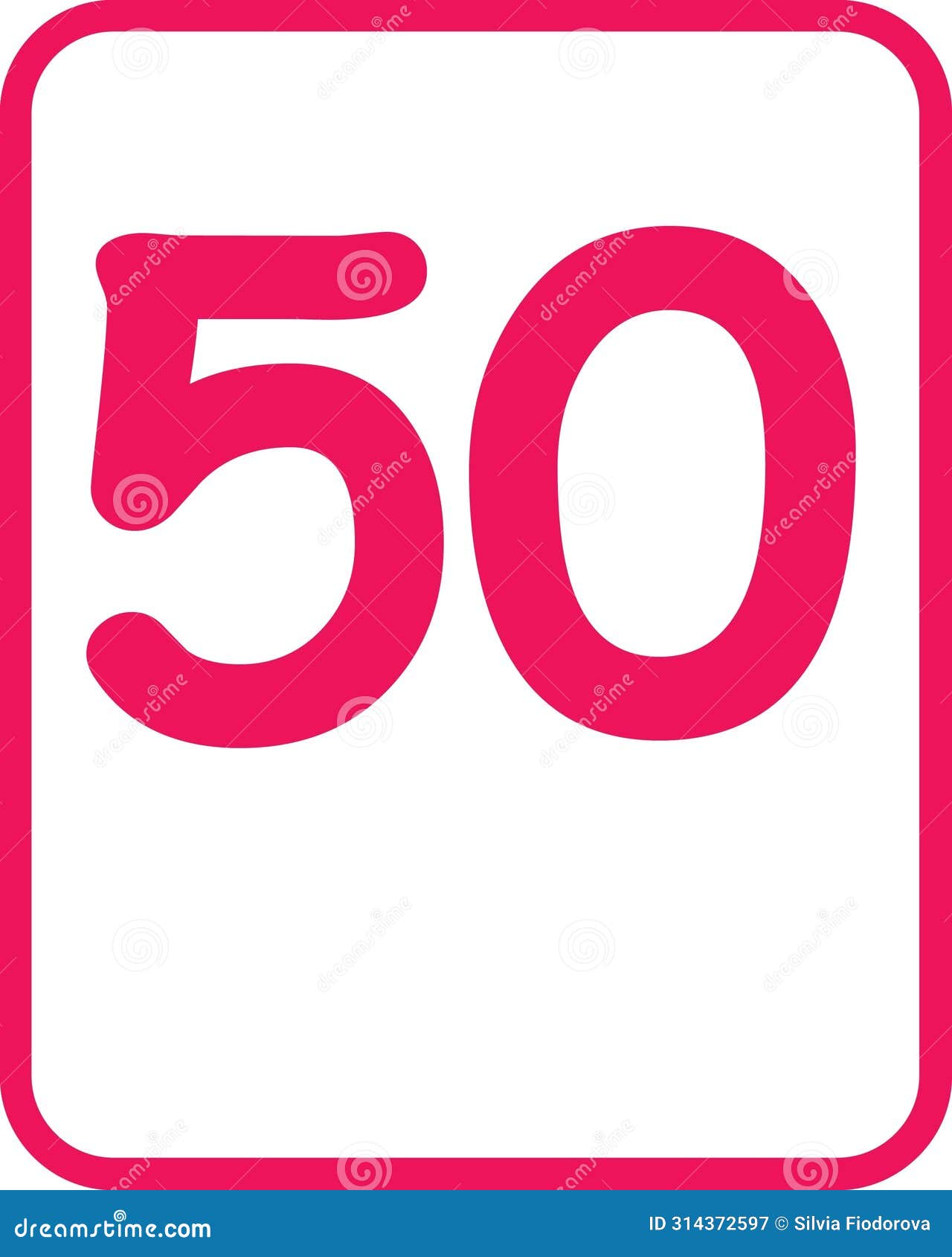 50 Flashcard Numbers for Kids, Learn To Count Stock Illustration ...