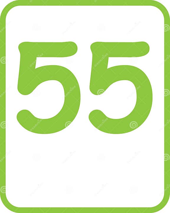 55 Flashcard Numbers for Kids, Learn To Count Stock Illustration ...