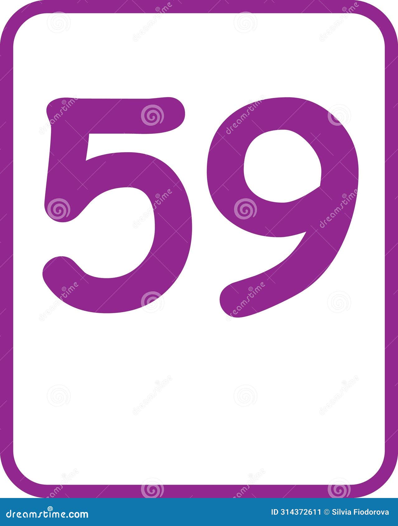 59 Flashcard Numbers for Kids, Learn To Count Stock Illustration ...