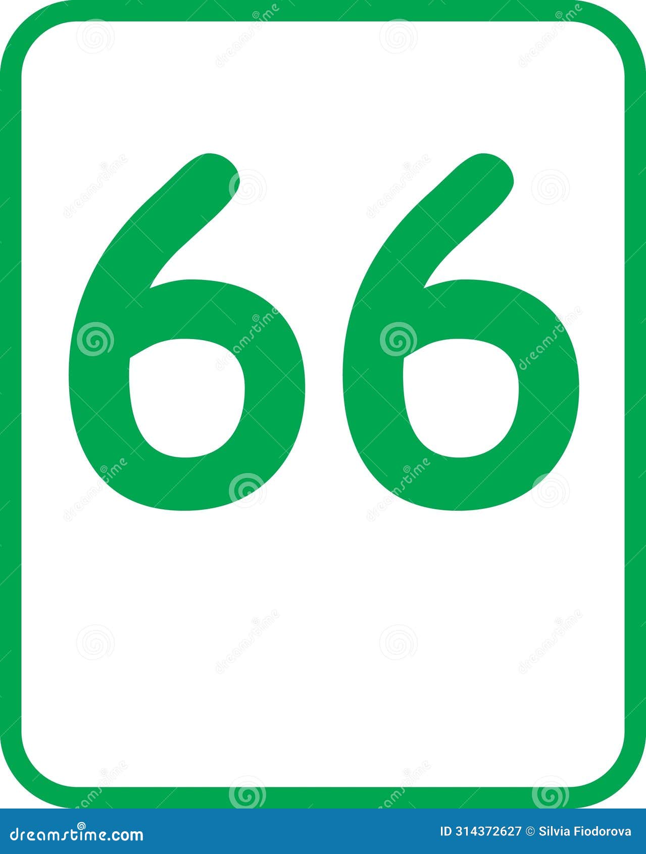 66 Flashcard Numbers for Kids, Learn To Count Stock Illustration ...