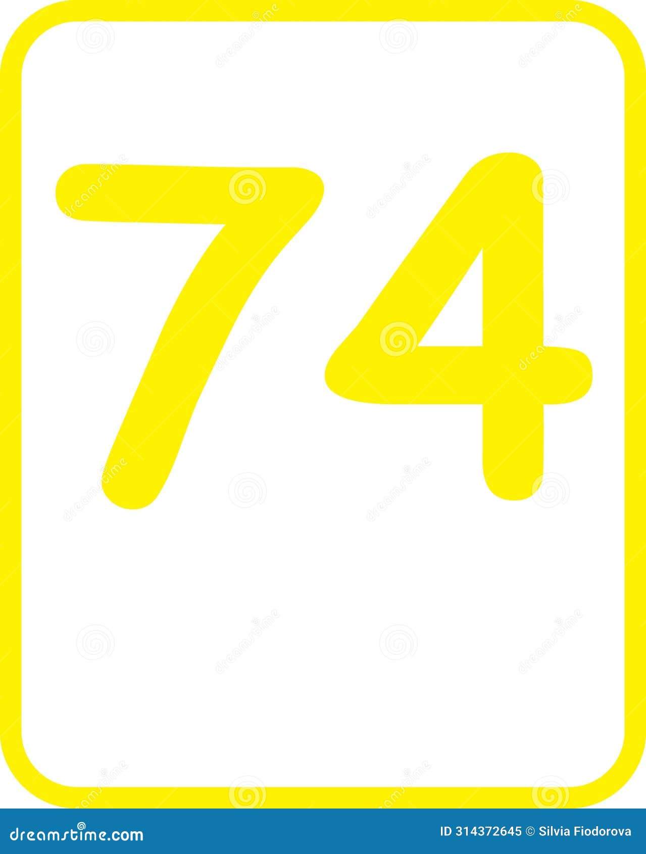 74 Flashcard Numbers for Kids, Learn To Count Stock Illustration ...