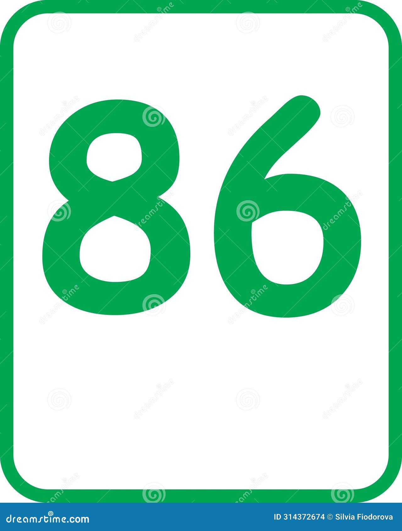 86 Flashcard Numbers for Kids, Learn To Count Stock Illustration ...