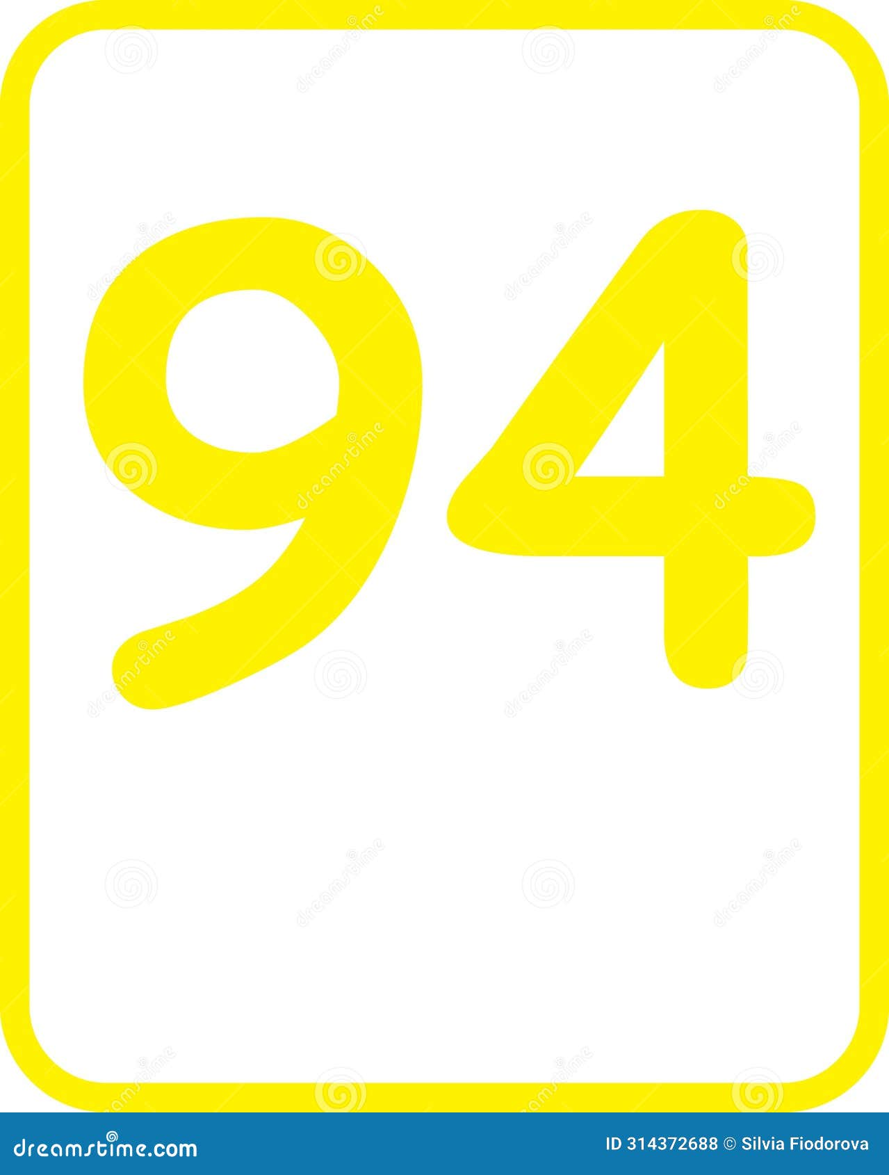 94 Flashcard Numbers for Kids, Learn To Count Stock Illustration ...