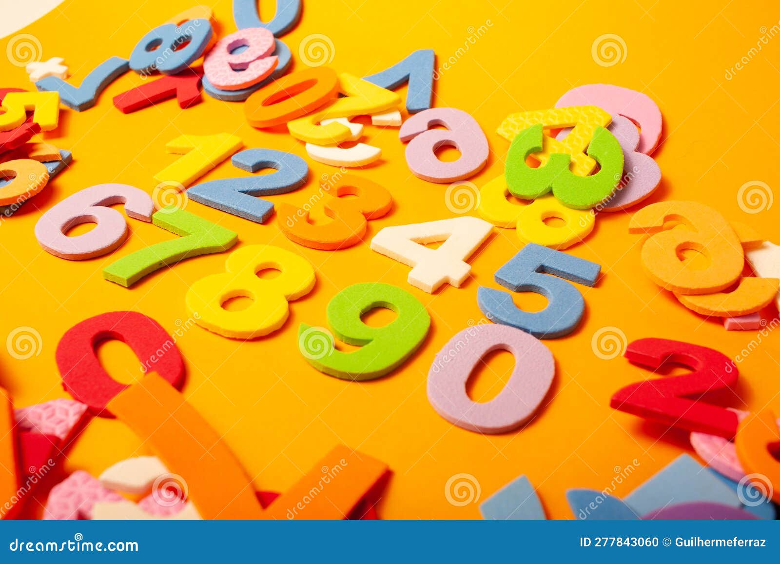 Numbers on Yellow Background Stock Photo - Image of teach, mathematics ...