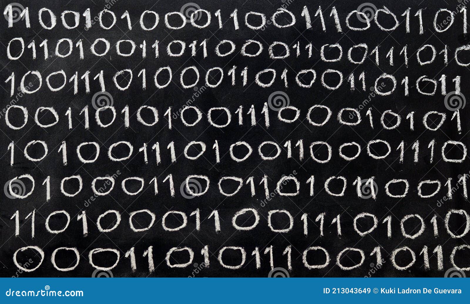 Numbers Zero and One, Written on a Blackboard Stock Image - Image of ...