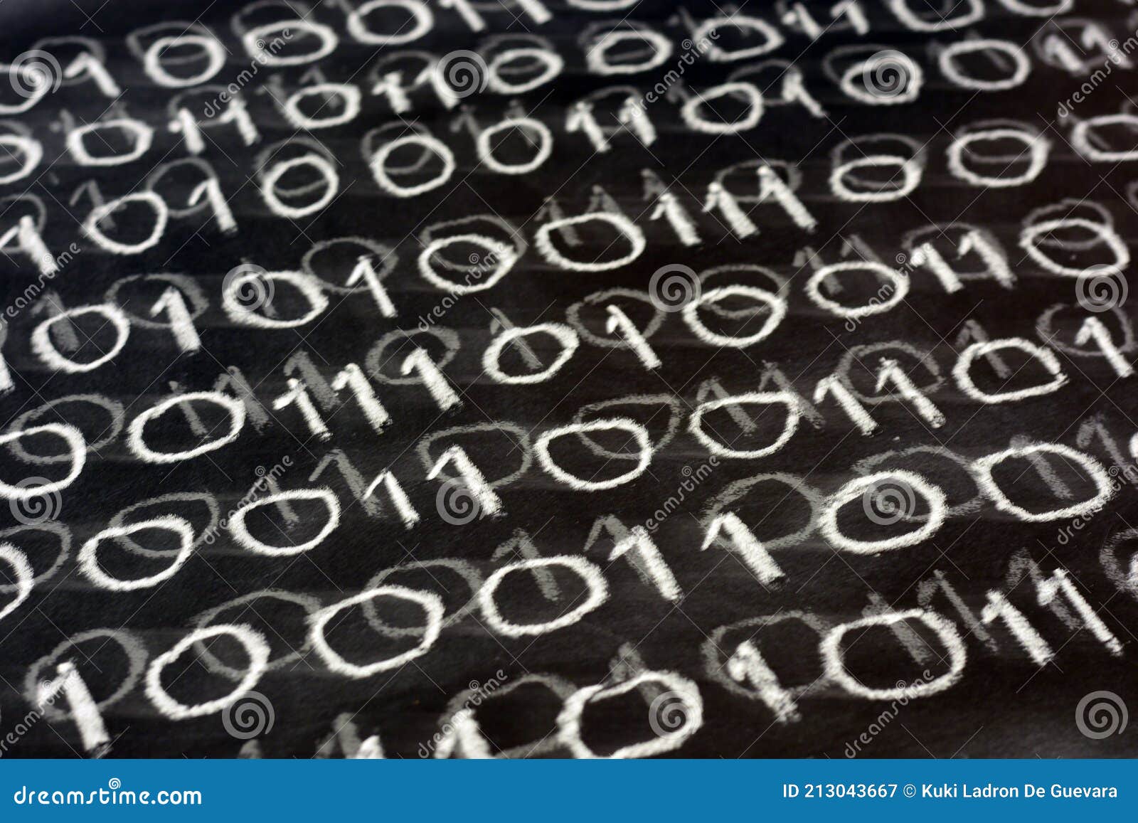 Numbers Zero and One, Written on a Blackboard Stock Image - Image of ...