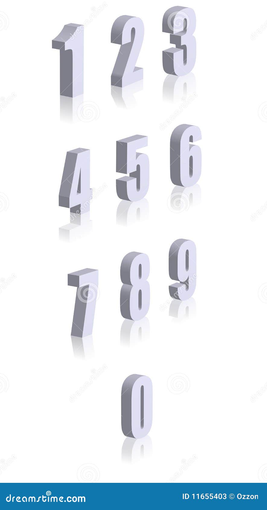 Numbers from zero to nine stock illustration. Illustration of ...