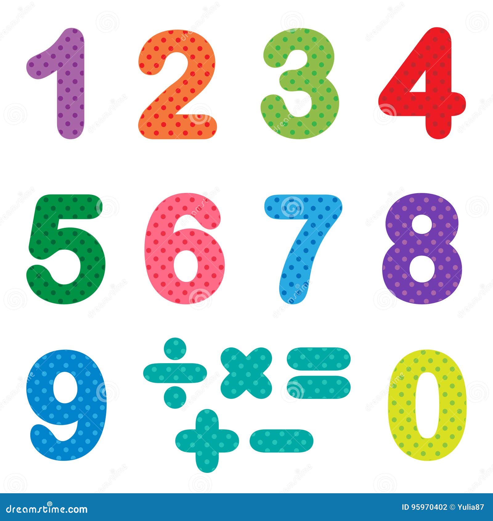 The Numbers From One To Ten Cartoon Vector | CartoonDealer.com #74694851