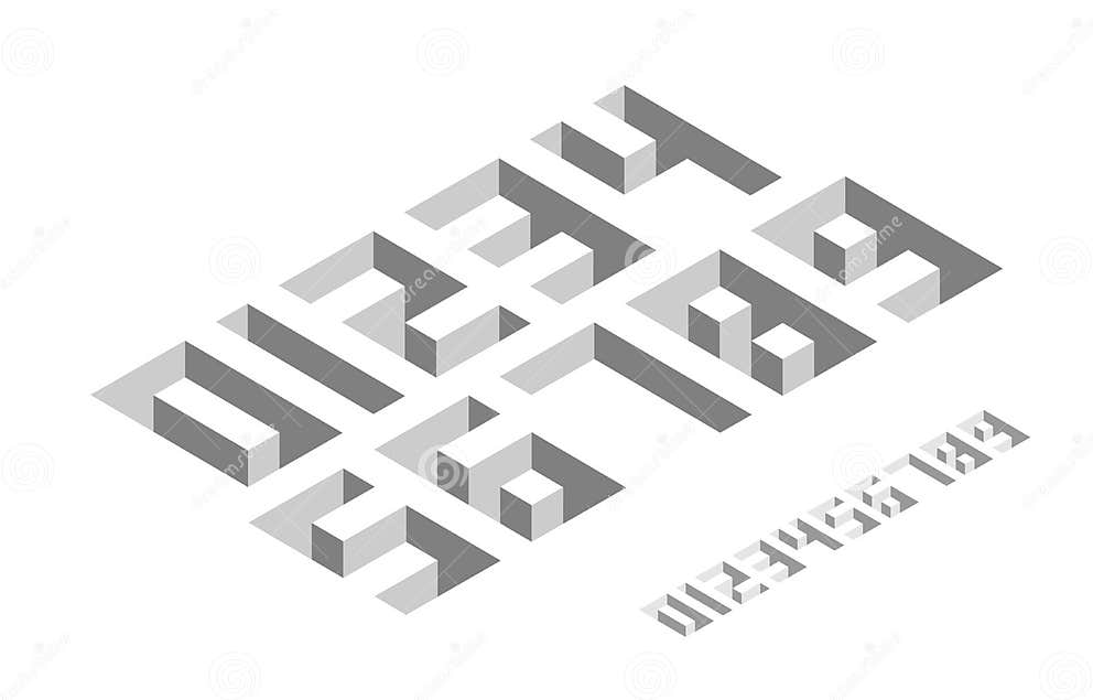 Numbers from Zero To Ten Geometric Shapes. Stock Illustration ...