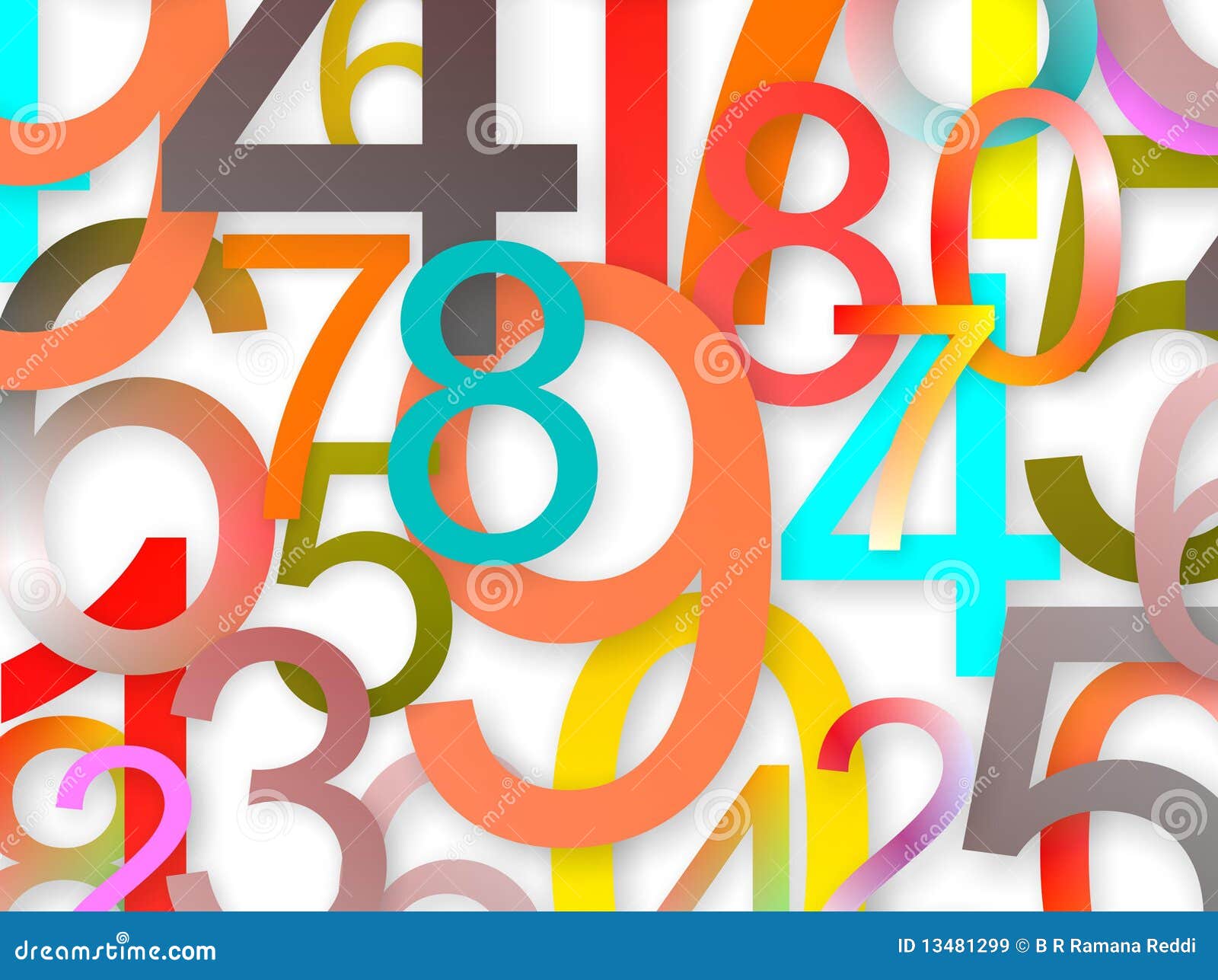 Numera el fondo stock de ilustración. Ilustración de arte - 13481299
