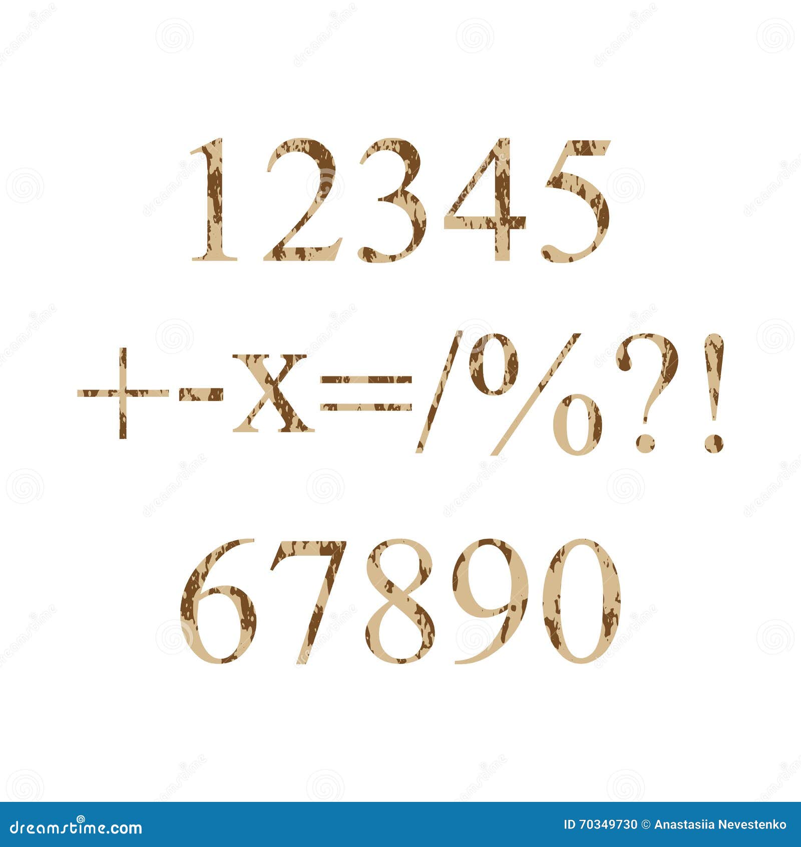 Numera grunge ilustración del vector. Ilustración de tinta - 70349730