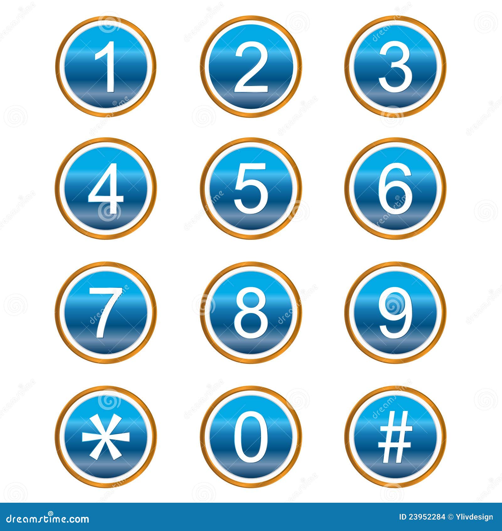 Numera iconos ilustración del vector. Ilustración de ocho - 23952284