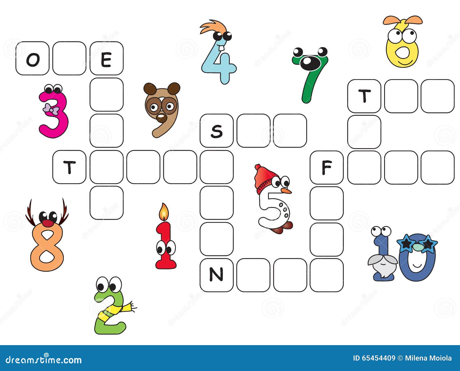 Numera Le Parole Incrociate Illustrazione di Stock - Illustrazione di ...