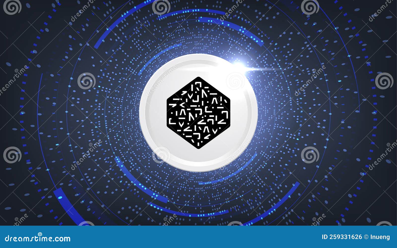 Numeraire NMR Token Symbol Of The DeFi Project In A Digital Circle With ...