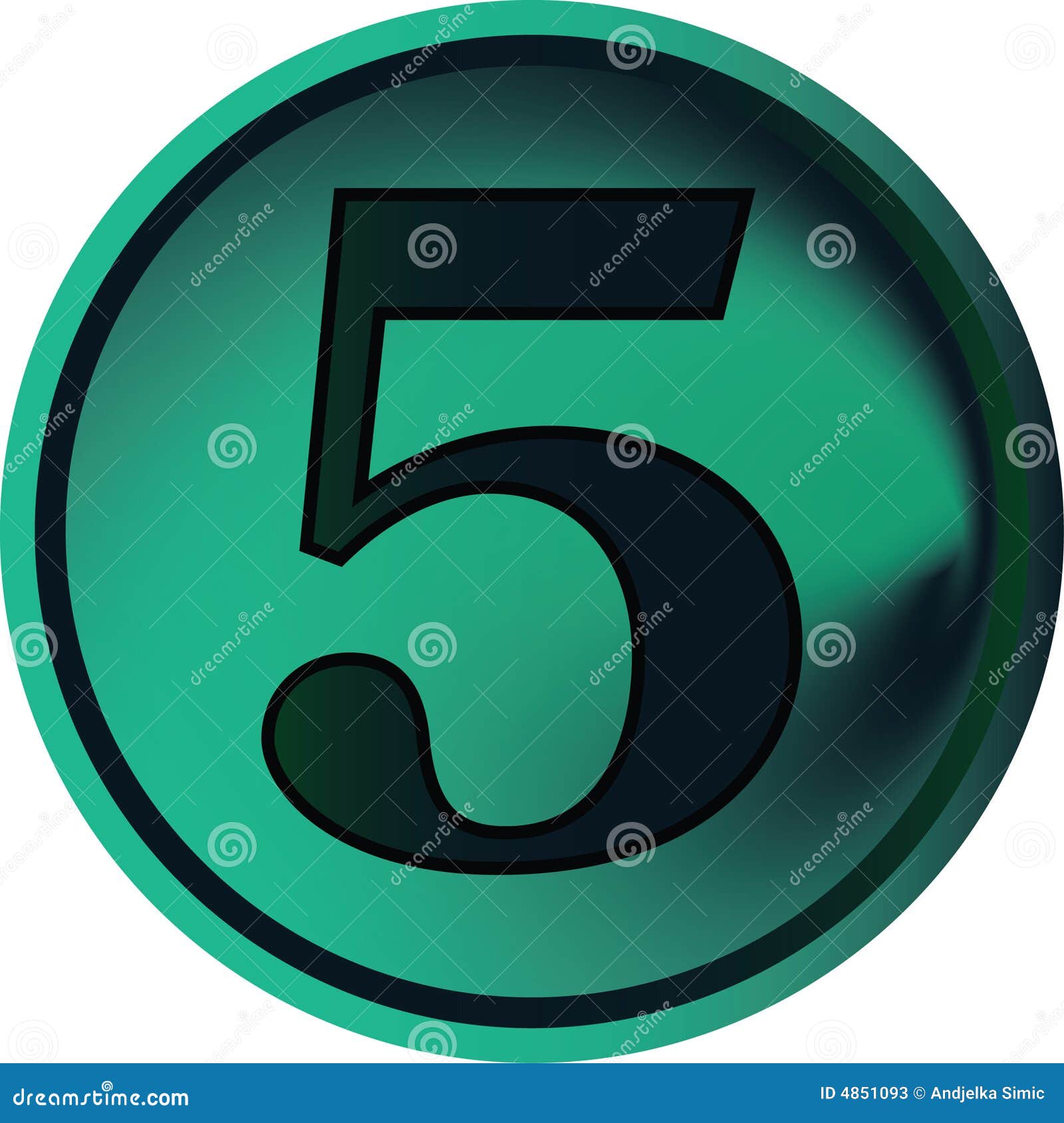 Numeral button-five stock illustration. Illustration of nine - 4851093
