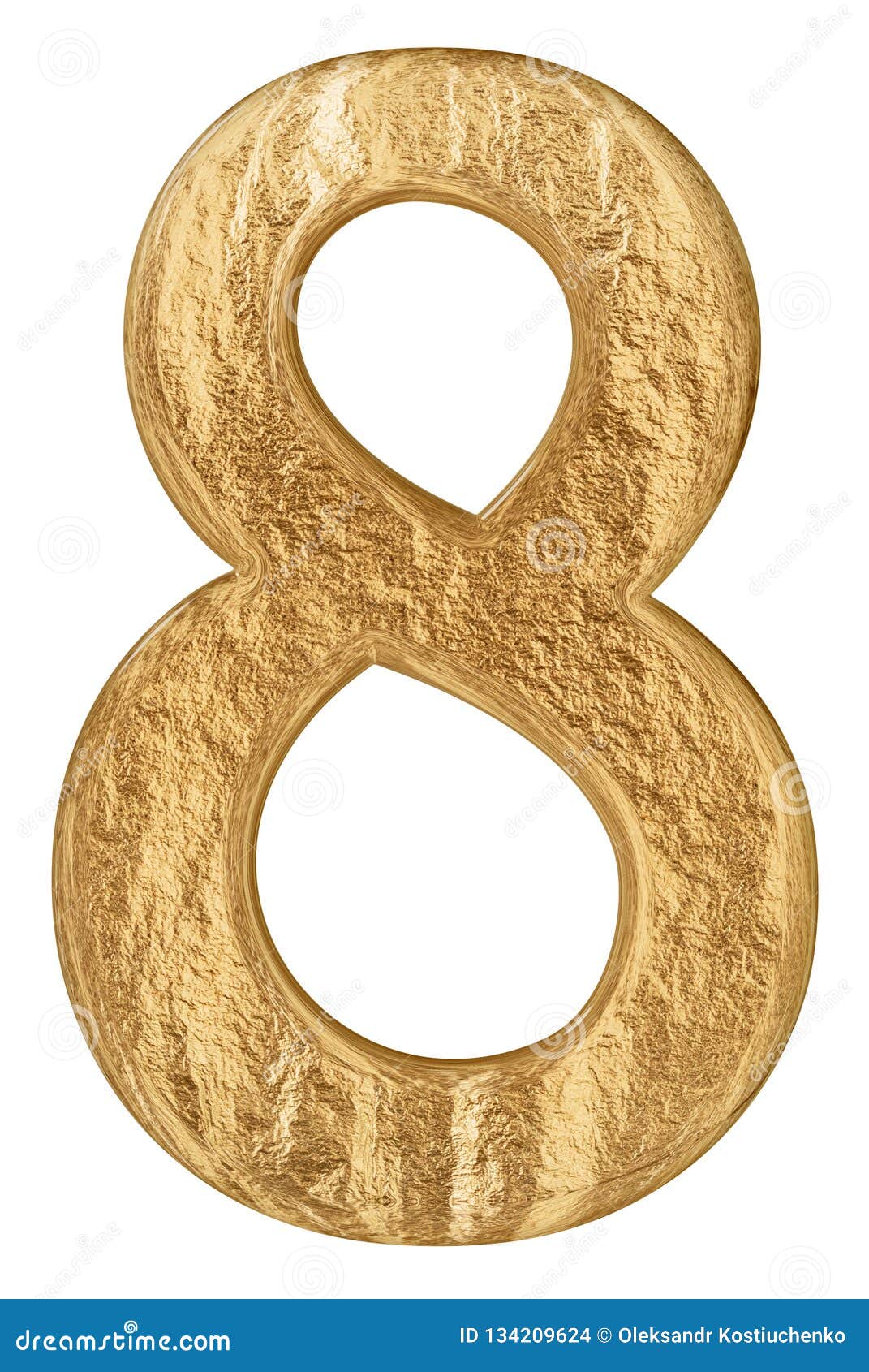 Numeral 8, Eight, Isolated on White Background, 3d Render Stock ...