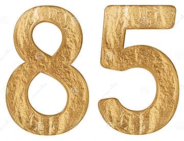 Numeral 85, Eighty Five, Isolated on White Background, 3d Render Stock ...