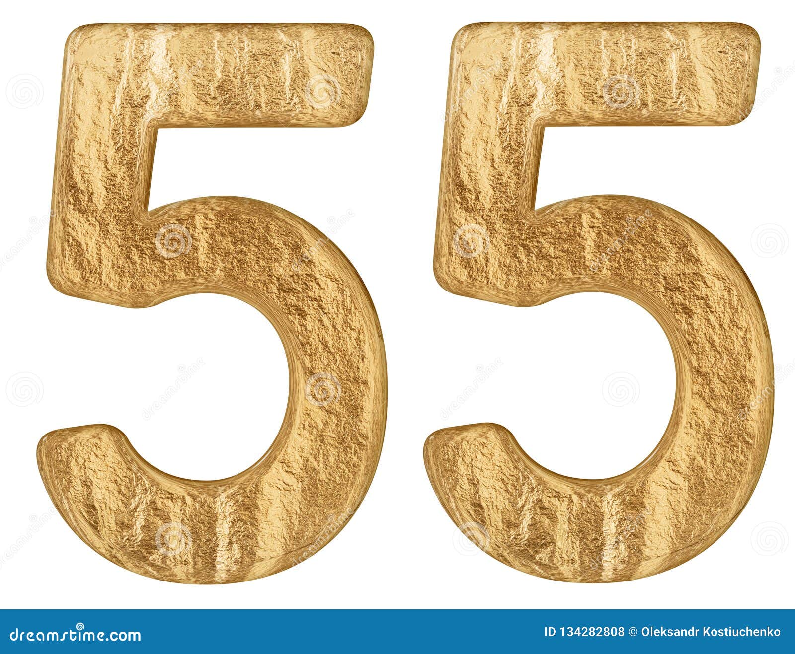 Numeral 55, Fifty Five, on White Background, 3d Render Stock ...
